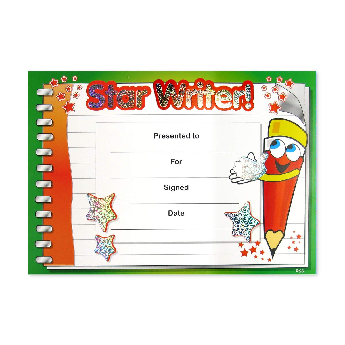 SuperStickers Star Writer Award Sparkling Certificate – BigaMart