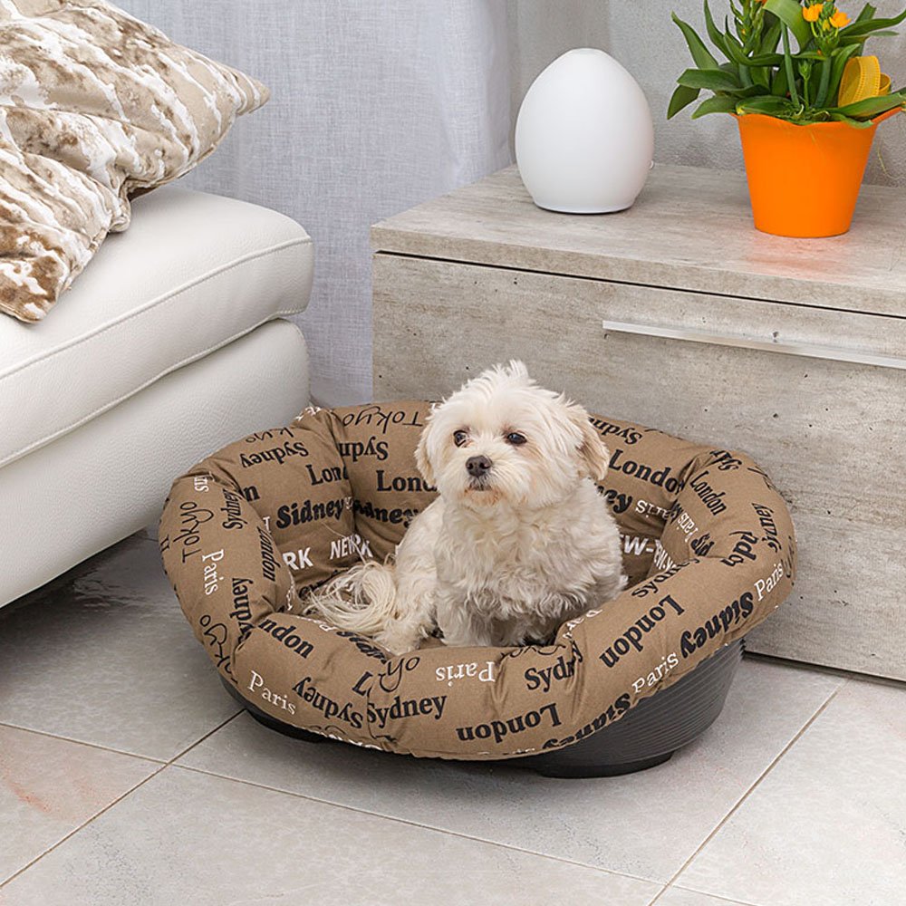 Ferplast 70224999ZP Sofa 4 Dog/Cat Bed Plastic with Removable Padded ...