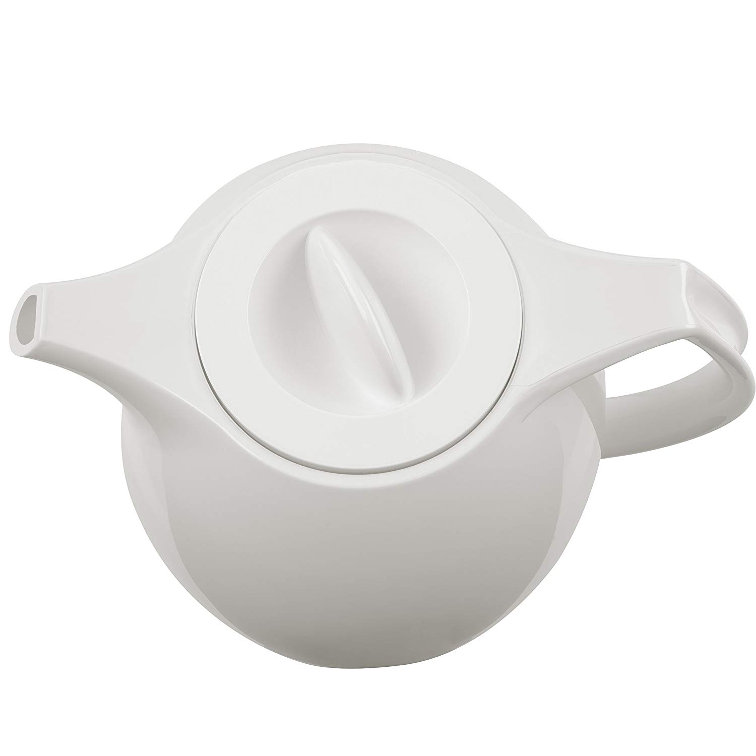Emsa 503696 Ellipse vacuum tea pot with strainer, 0.6 litres, white ...