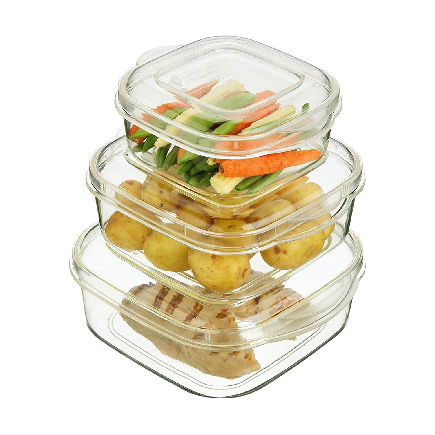 KitchenCraft KCMCASS Microwave Cookware Set, 3 BPA Free Microwaveable ...