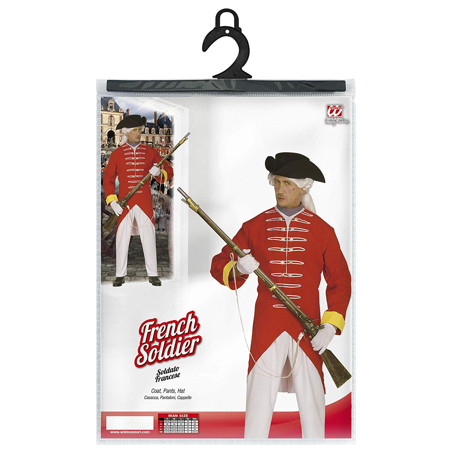 Mens French Soldier Costume Extra Large UK 46″ for Military Army War ...