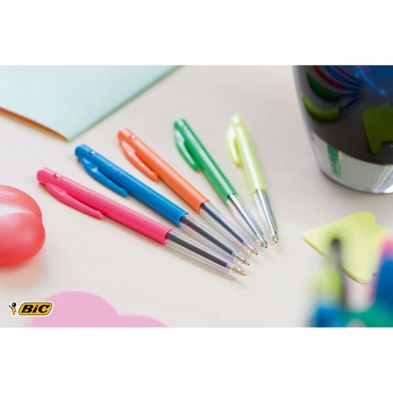 BIC M10 Ballpoint Pen Retractable Original Ultracolors-Blue - BigaMart