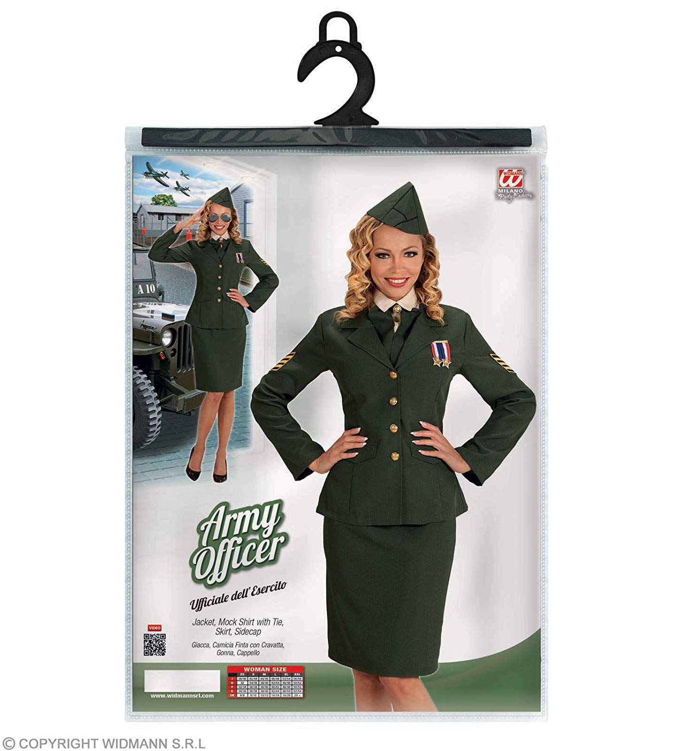 Ladies Green Army Officer Uniform Fancy Dress Costume – BigaMart
