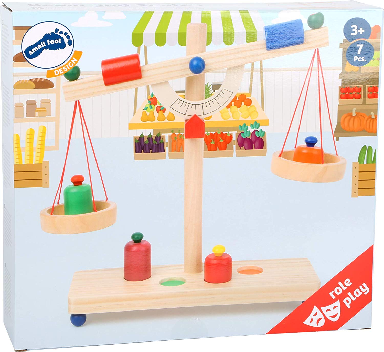 small foot 4592 Wooden beam scale children’s scale, accessories for ...