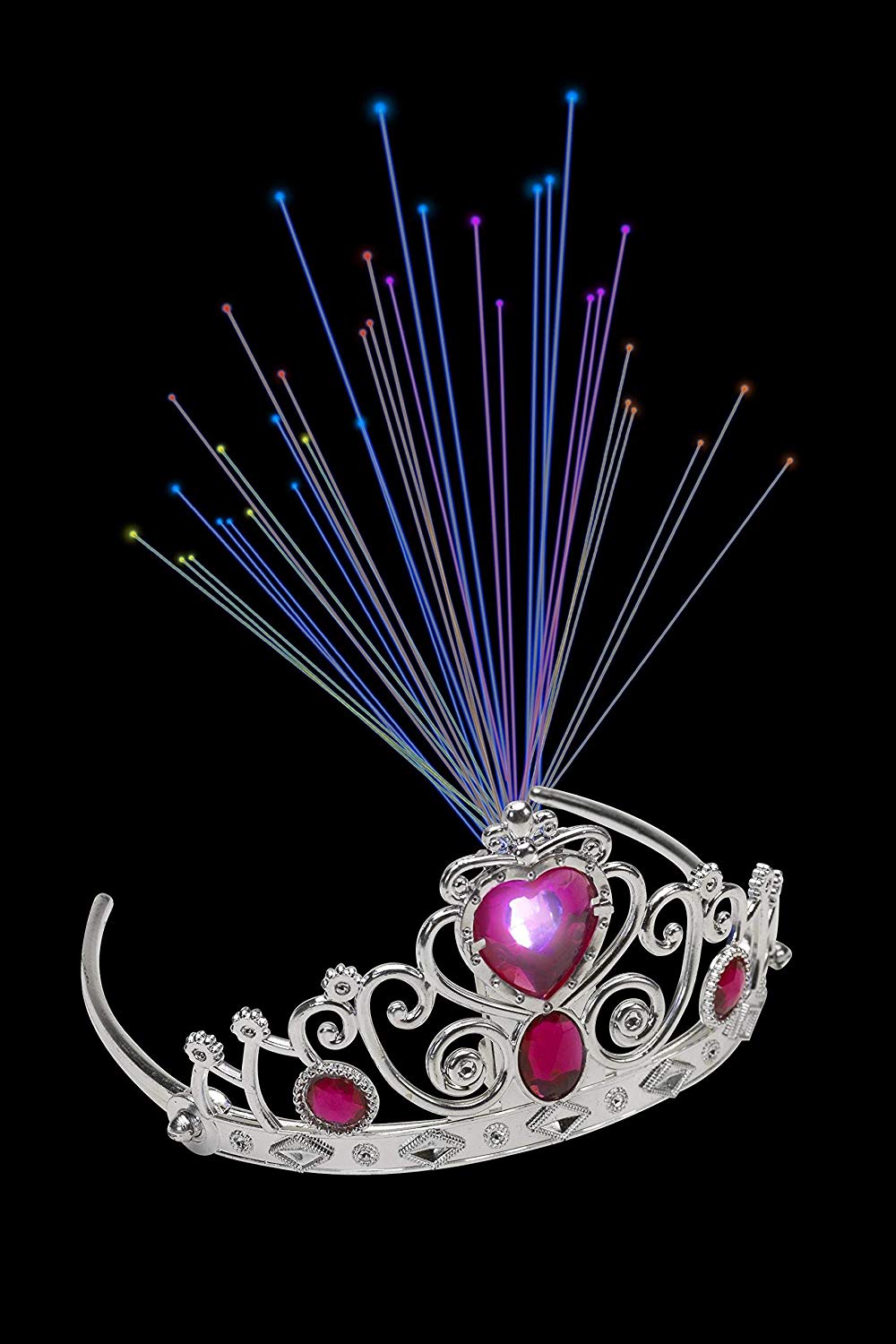 Smiffys Light-Up Fibre Optic Tiara Pink Jewels – BigaMart
