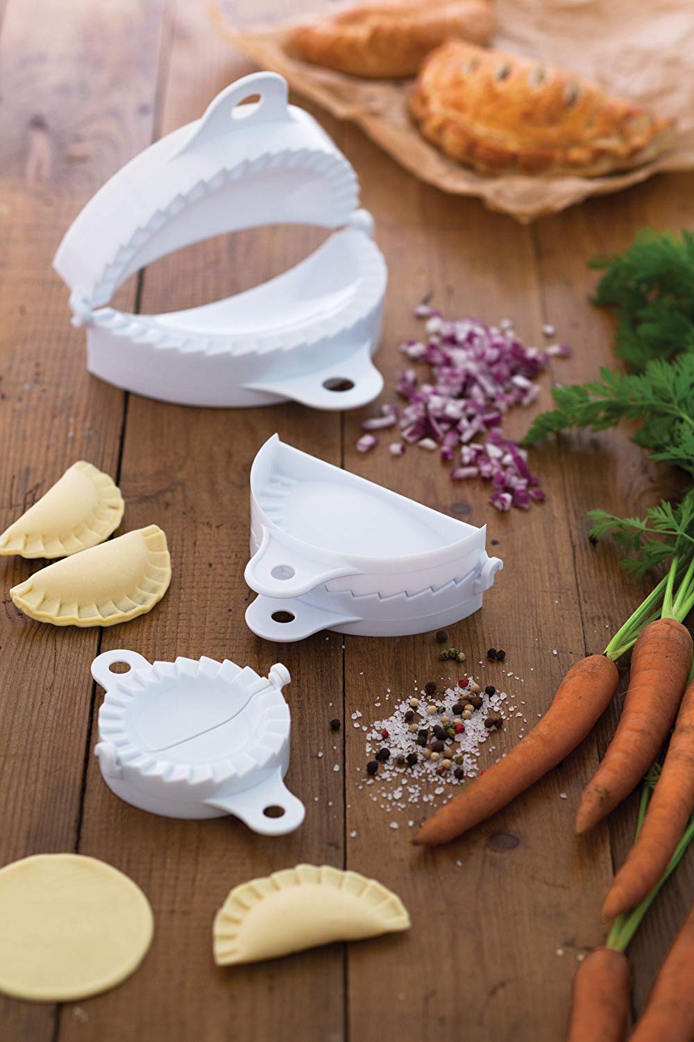 KitchenCraft KCHMPASTY Home Made Dumpling Maker / Ravioli Cutter ...