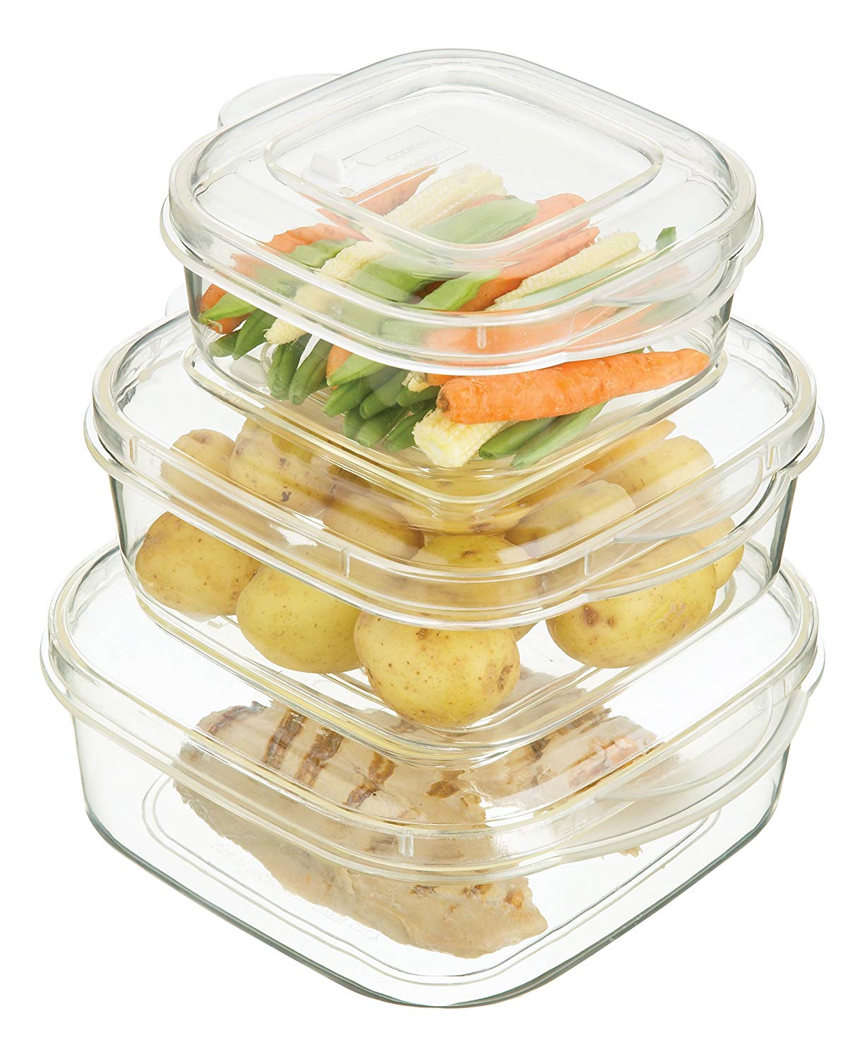 KitchenCraft KCMCASS Microwave Cookware Set, 3 BPA Free Microwaveable ...