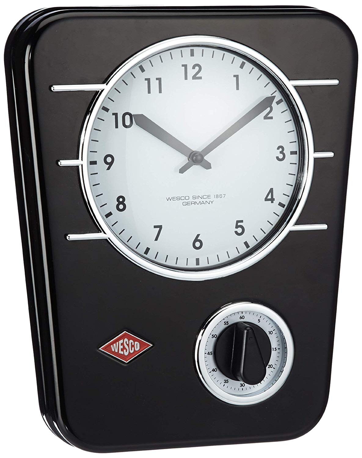 Wesco Classic Line Powder Coated Steel Kitchen Wall Clock with Analogue ...