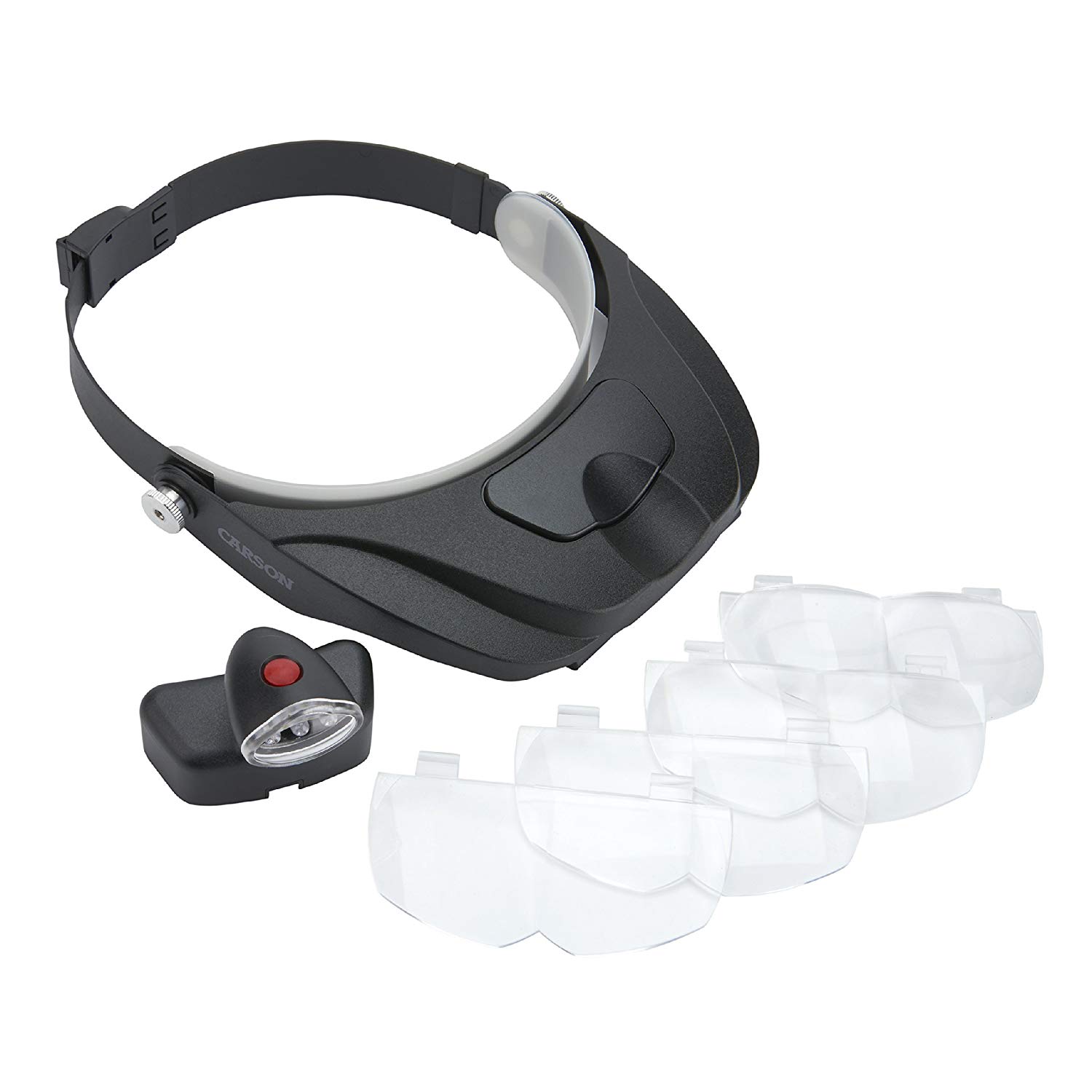 Carson Unisex’s CP-60 Pro Series MagniVisor Deluxe Headband LED Lighted ...
