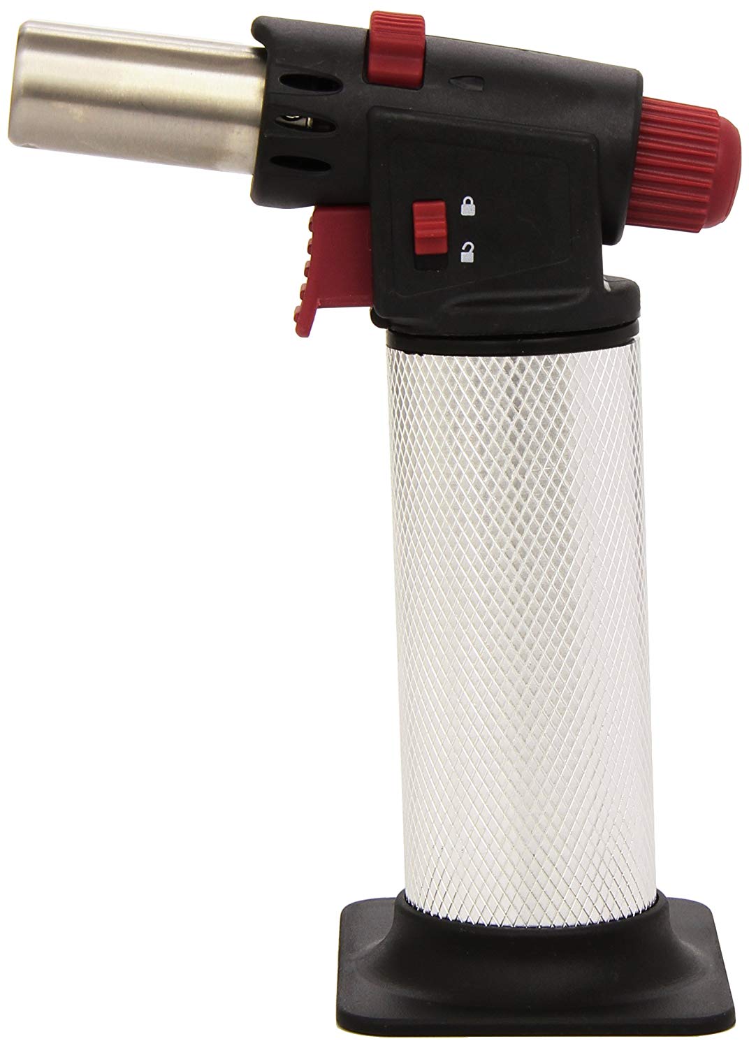 MasterClass KCMCTORCH2 Deluxe Gas Kitchen Blow Torch, Silver/Black/Red ...