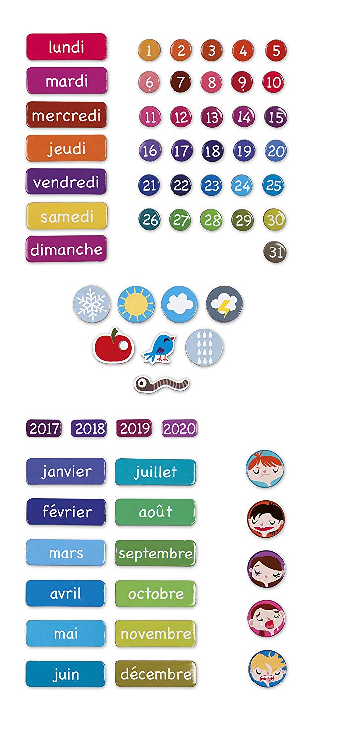 Janod – Magnetic Calendar “A Beautiful Day” (French Version ...