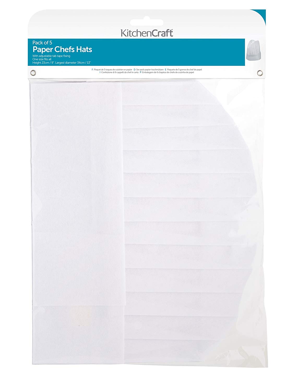 KitchenCraft KCCHEFHATPK5 Paper Chefs Hats, White – BigaMart
