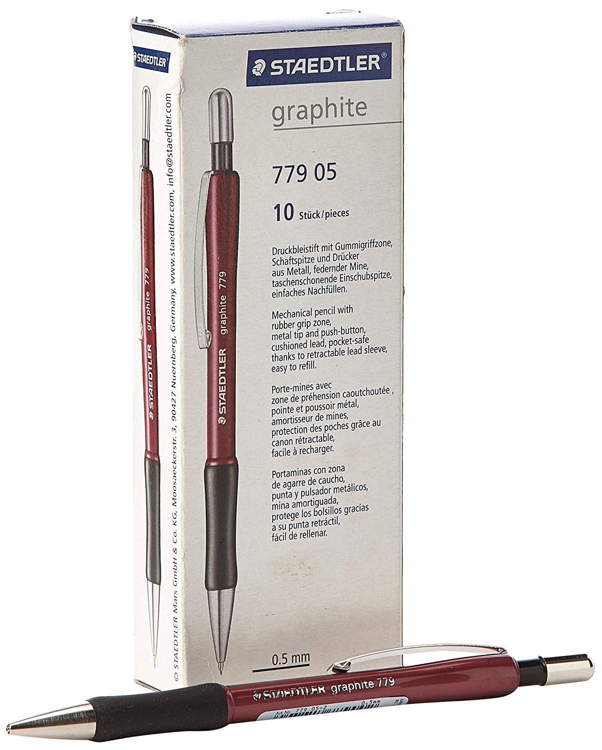 Staedtler Mechanical Pencil 0.5 Graphite 779 0.5 mm Plastic Refillable ...