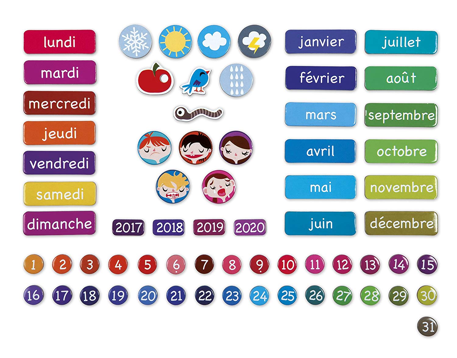 Janod – Magnetic Calendar “A Beautiful Day” (French Version ...
