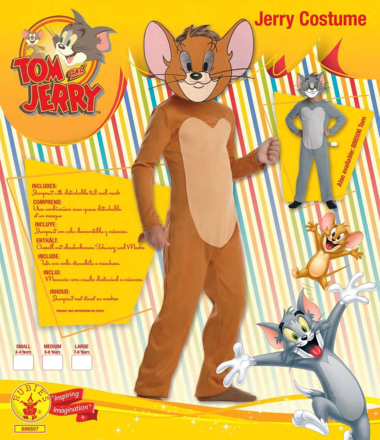 Rubie’s Official Tom and Jerry, Children Costume – Small – BigaMart