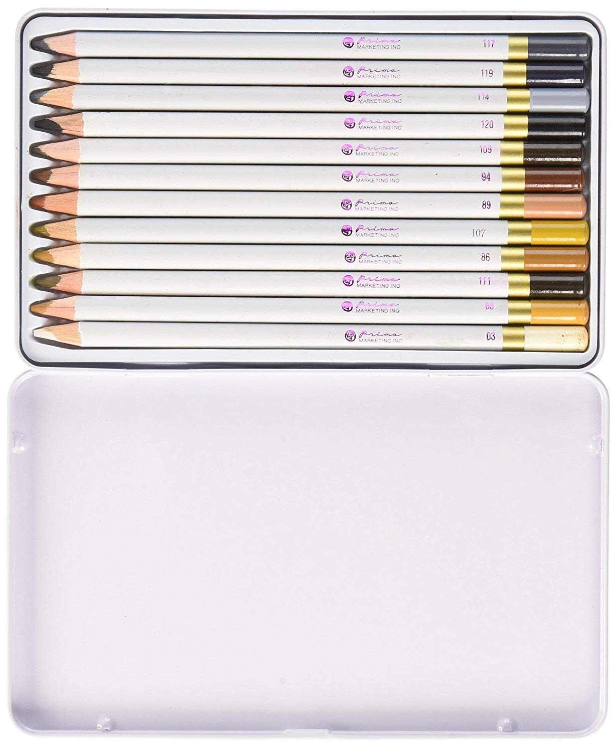 Prima Marketing Prima Mixed Media Watercolor Pencils 12 kg-Earth Tones ...