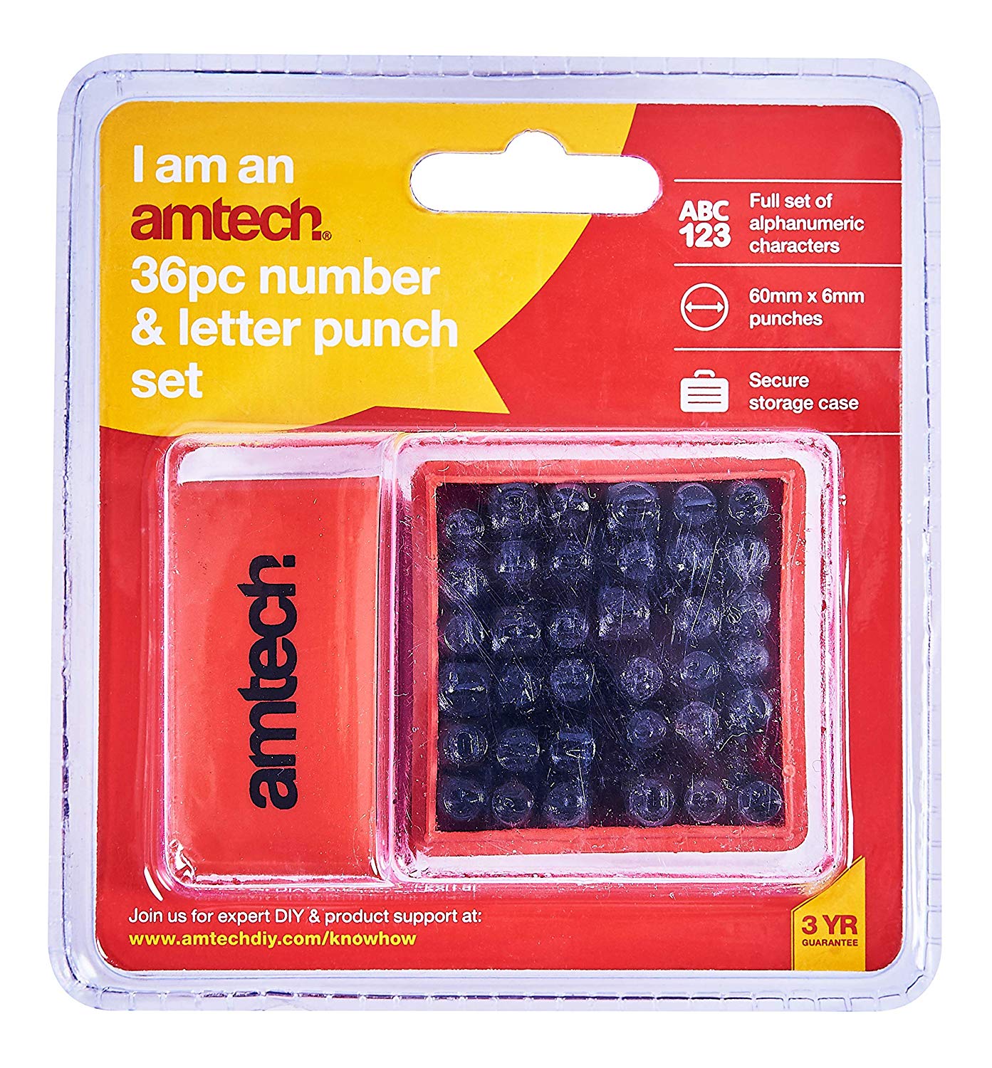Amtech H0500 Number and Letter Punch Set, 36-Piece – BigaMart