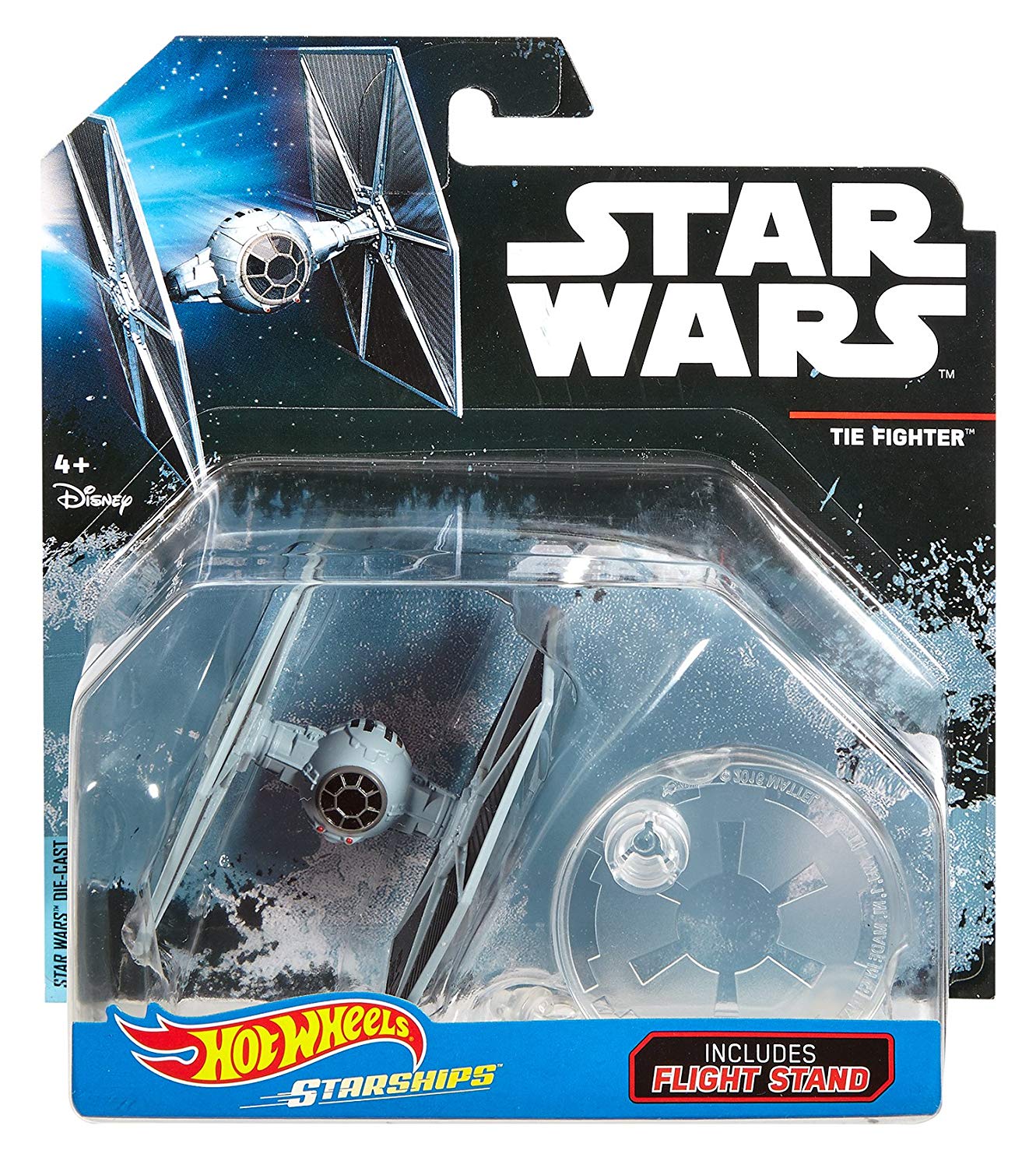 Hot Wheels Star Wars Rogue One Starship Vehicle, TIE Fighter, Blue ...