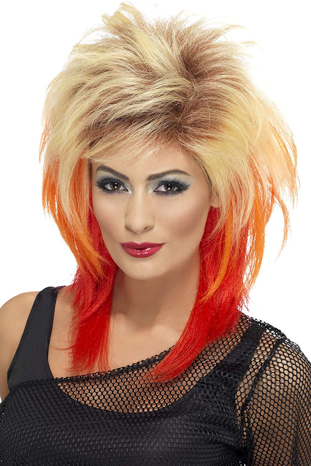 Smiffys 80’s Mullet Wig with Streaks – Blonde/Red – BigaMart