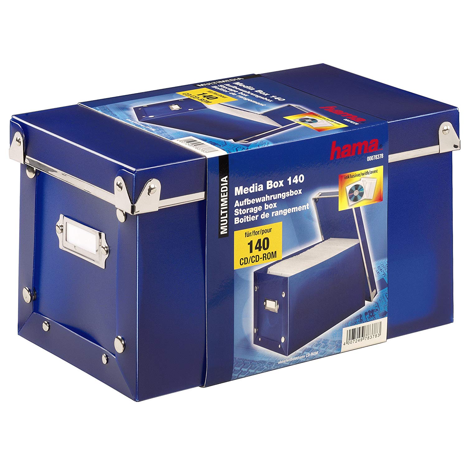 Hama Media Storage Box for 140 CD/DVDs – Blue Plastic – BigaMart