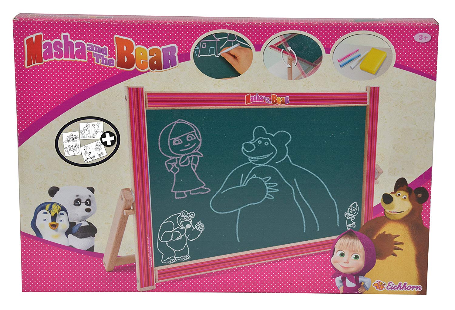 Eichhorn 109304089 “Masha and The Bear Table Top Rotating Blackboard ...