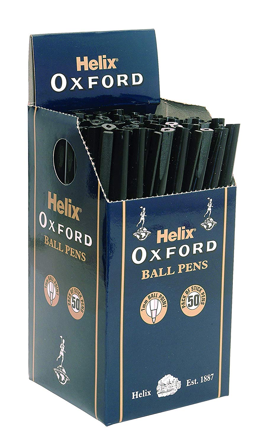 Helix Oxford Ballpoint Pens – Black (Box of 50) – BigaMart