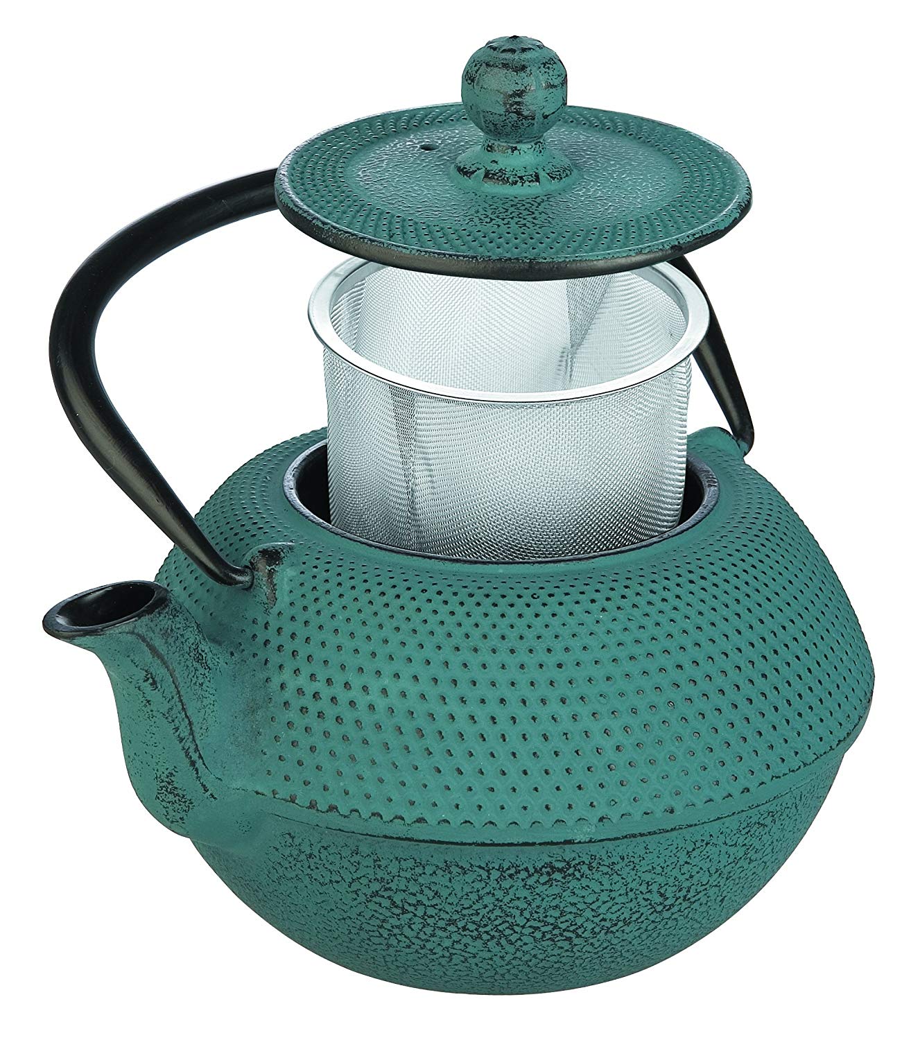 IBILI Teapot set Oriental with filter 1,2 l in blue, Cast Iron, 1.2 ...