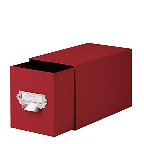 Rössler SOHO CD Storage Box with Metal Index Holder – Red – BigaMart