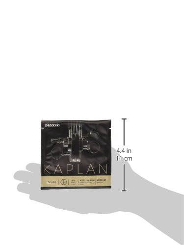 D’Addario Kaplan Non-Whistling Violin Aluminum Wound E String, 4/4 ...