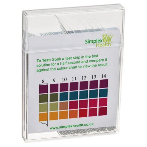 Simplex Health Paper Water pH Test Strips 0-14 Wide Range. High Range ...