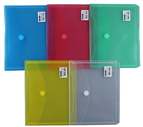 Exxo by HFP Document Wallet A5 Landscape with Filing Strip Assorted ...
