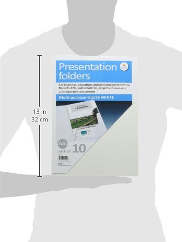 Corporate & Presentation White Gloss Presentation Folders A4 Size (Pack – 10) – BigaMart