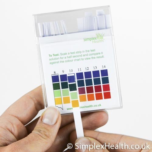 Simplex Health Paper Water pH Test Strips 0-14 Wide Range. High Range ...
