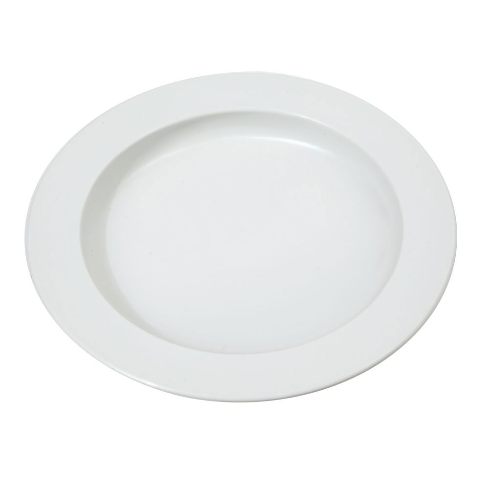 NRS Healthcare N28783 White Manoy Sloped and Curved Round Plate – BigaMart