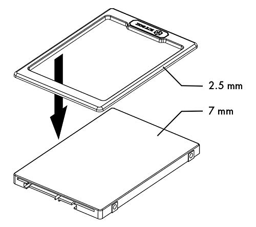 ‘Icy Box AC729 Design Height 7 mm to 9.5 mm Adapter for 2.5 inch HDD ...