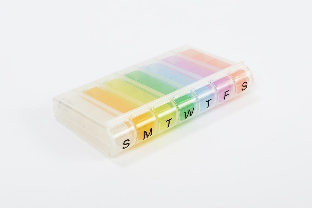 NRS Pop Up Pill Organiser – 7 Daily Boxes – BigaMart