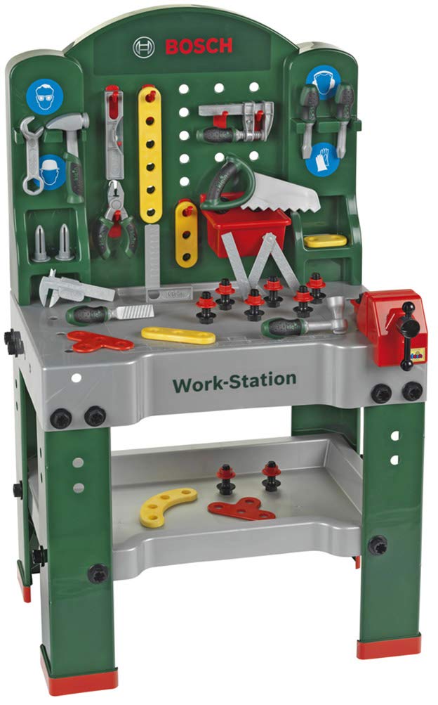 Theo Klein 8580 Bosch Work Station I 44 parts I Workbench incl. work ...