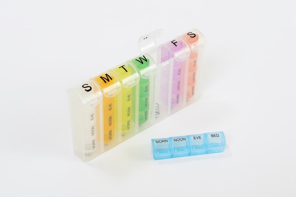 NRS Pop Up Pill Organiser – 7 Daily Boxes – BigaMart