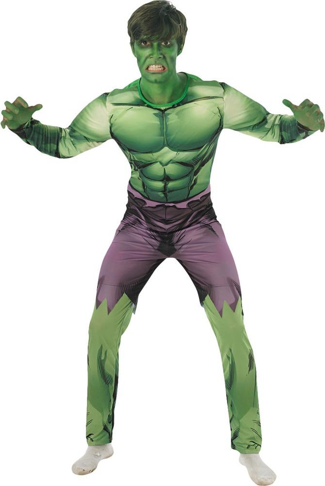 Rubie’s Official Marvel Hulk Deluxe, Adult Costume – Standard Size ...
