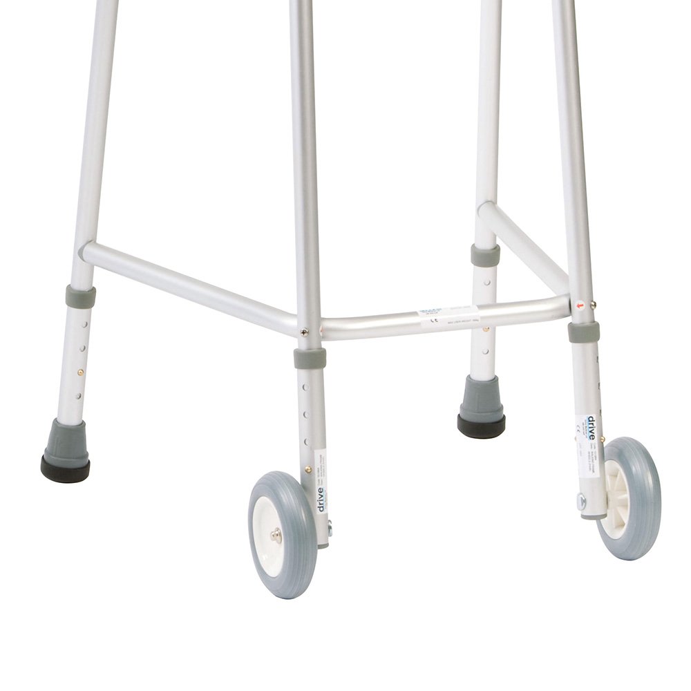 NRS Healthcare Ultra Narrow Walking Frame (Wheeled) N73235 Adjustable ...