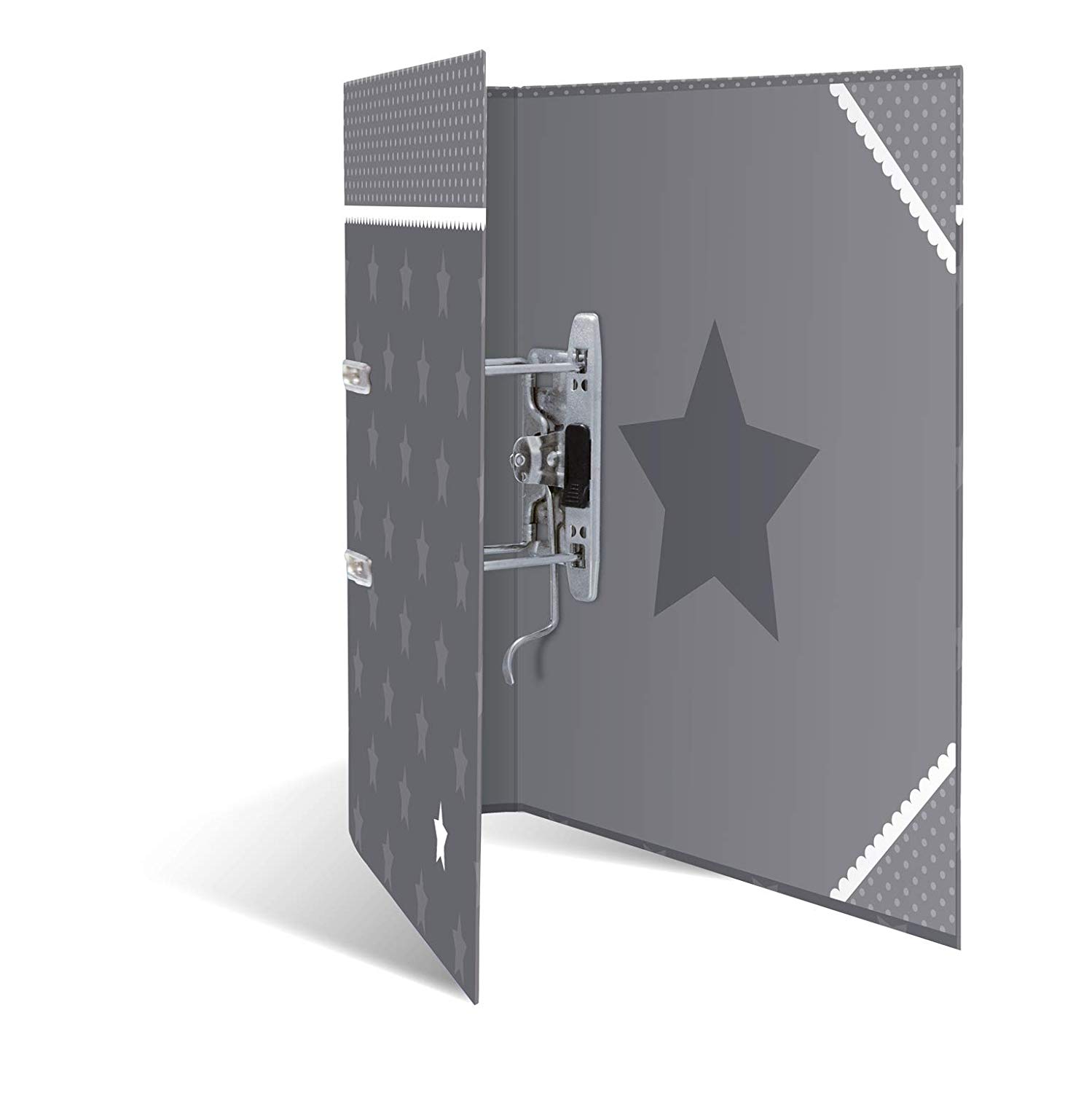 HERMA Lever Arch File Stars with Grey with Borders Motif, A4, 70 mm ...