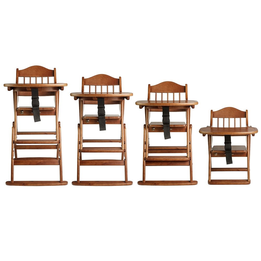 Safetots Multi-Height Folding Wooden High Chair, White Wood – BigaMart