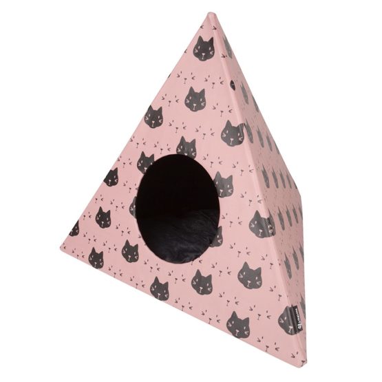 District 70 Triangle Cats Cat House and Cat Den, 60 x 60 x 53 cm, Pink ...