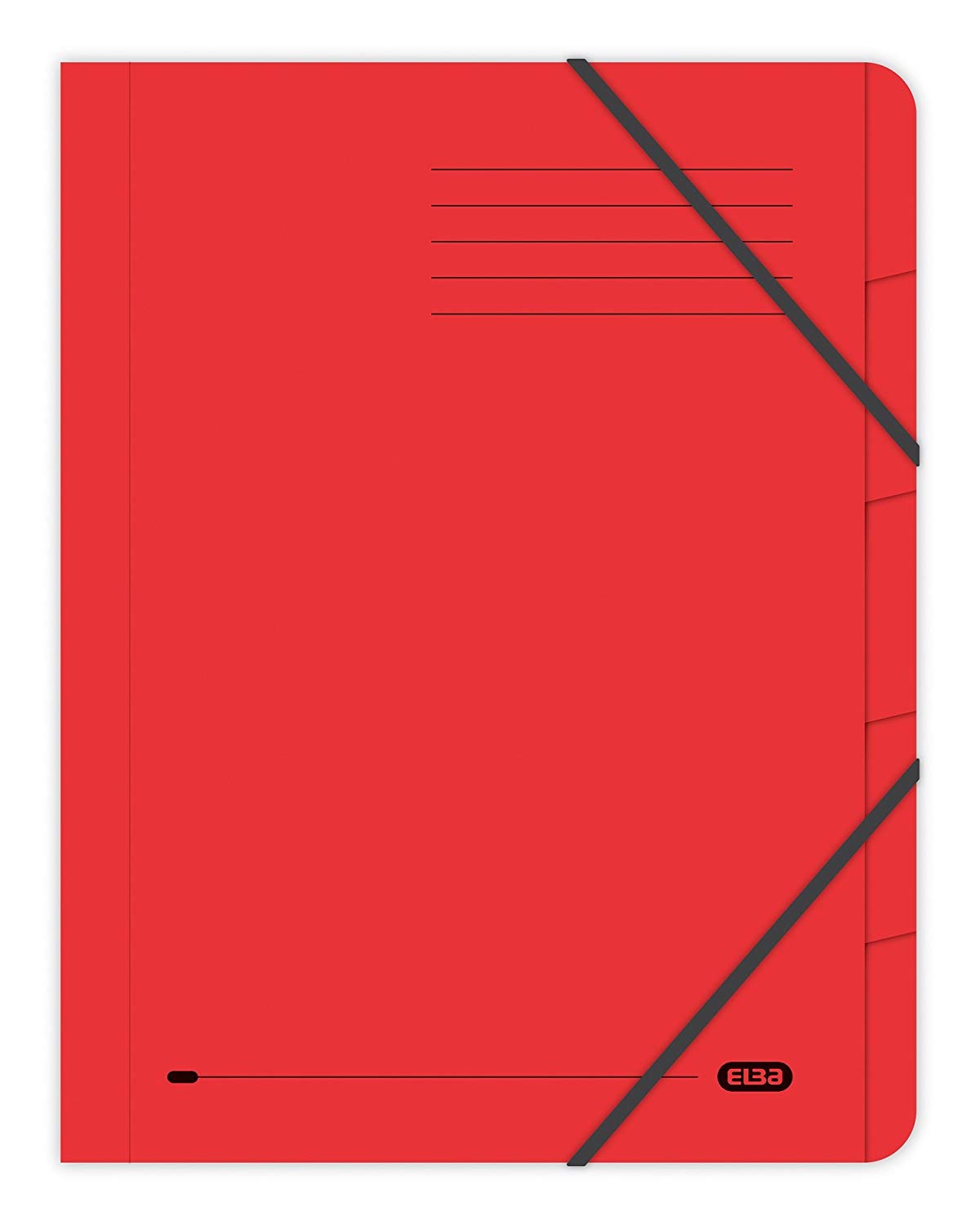 Elba Organiser File Pressboard Elasticated 5-Part Foolscap Red Ref ...