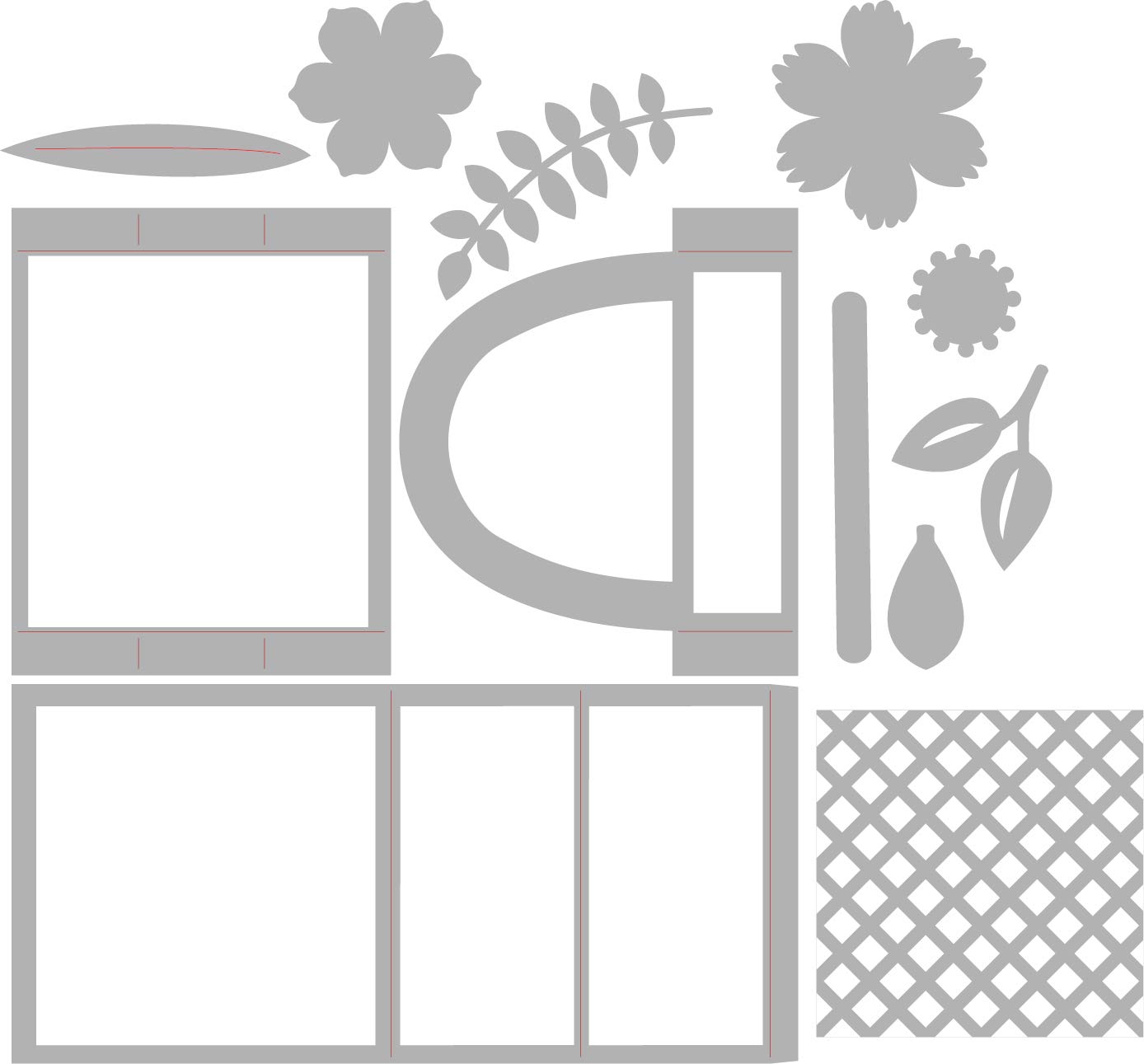 Thinlits Die Set 12PK Card in a Box Flower Basket – BigaMart