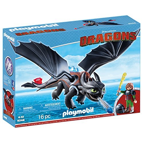 Playmobil 9246 DreamWorks Dragons Hiccup and Toothless with LED Light ...