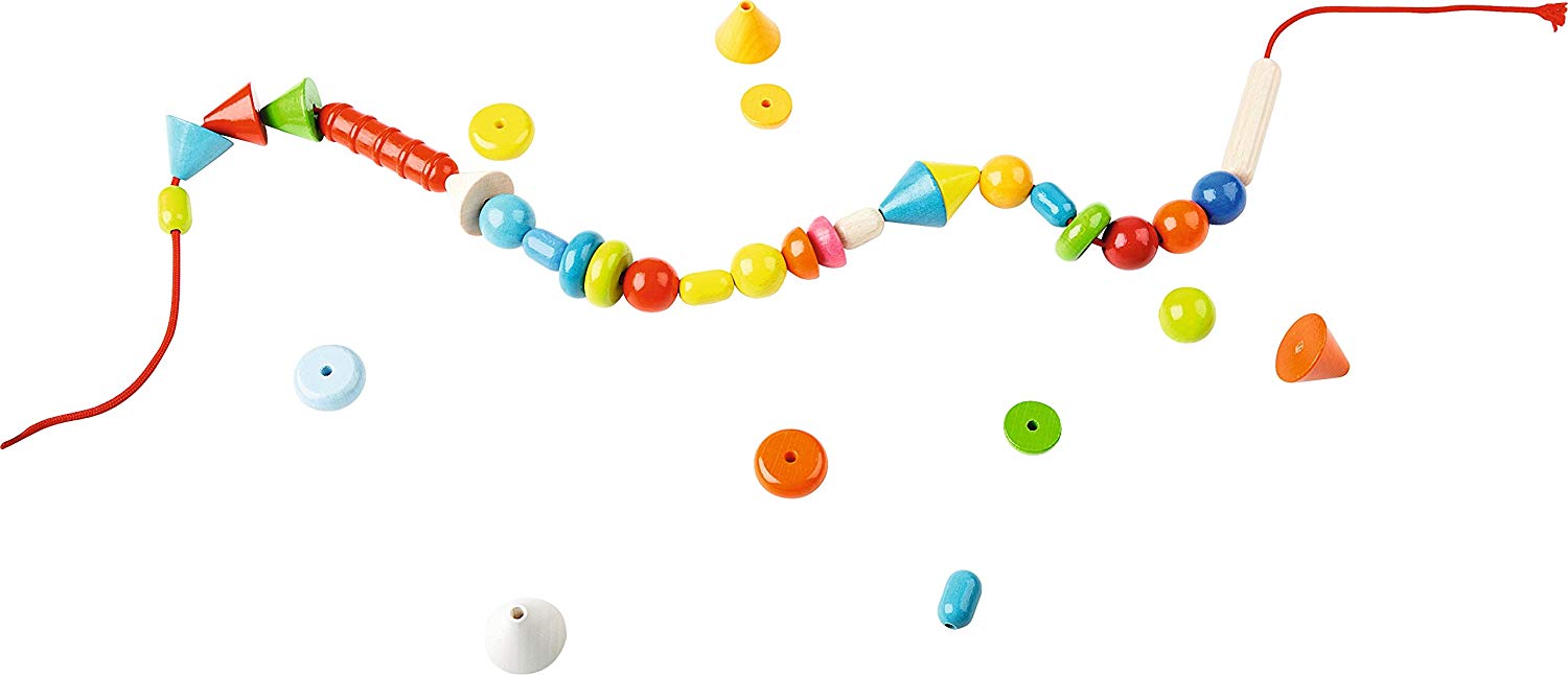 Haba Threading Game Rainbow Brilliance, Wooden Threading Toys, 302137 ...