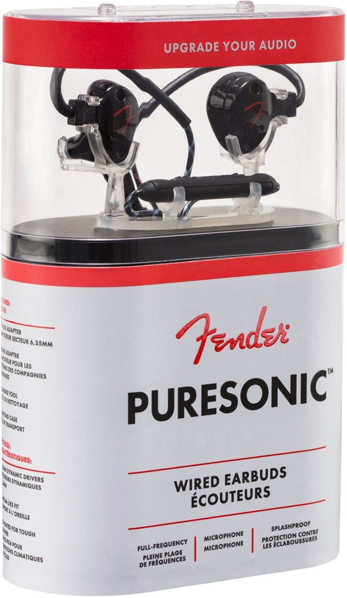 Fender PureSonic Wired Earphone, Black Metallic - BigaMart