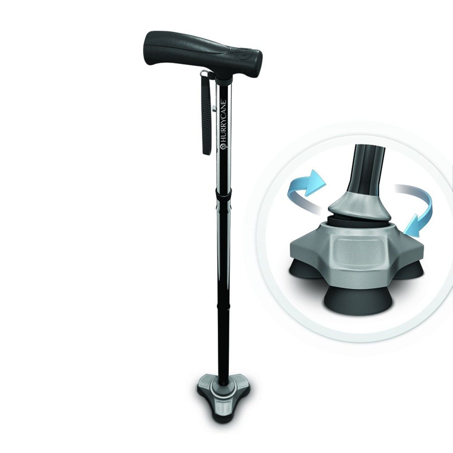 Drive HurryCane Folding All-Terrain Cane/ Walking Stick, Black – BigaMart