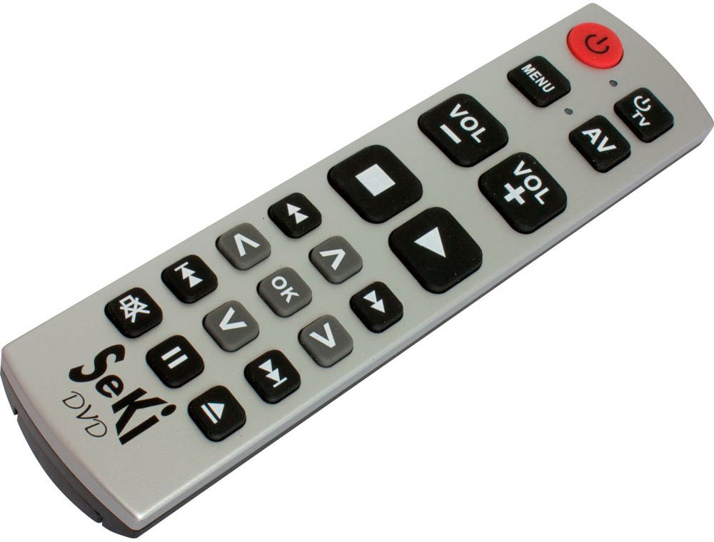 SeKi DVD Universal Remote Control Silver/Black – BigaMart